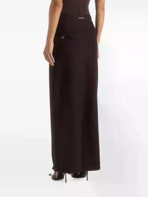 Manière De Voir Maniere De Voir Regine Tailored Maxi Skirt - Brown