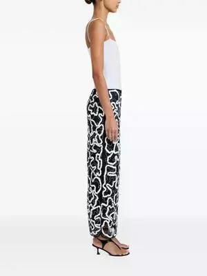 Proenza Schouler Sequin Embroidery Lace Maxi Skirt - Black