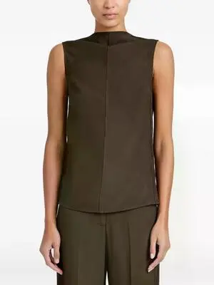 Proenza Schouler Eco Hammered Viscose Defni Top - Green