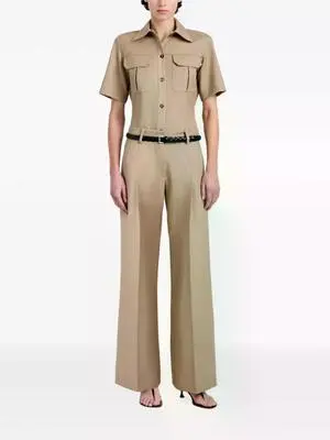 Proenza Schouler Nali Top In Wool Gabardine