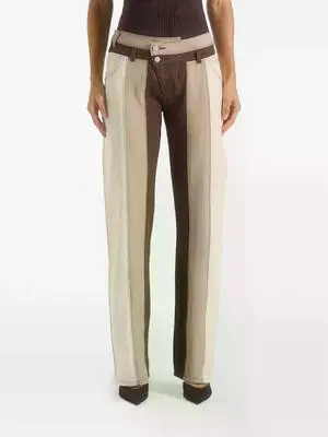 Manière De Voir Jacinda Colour-block Panelled Jeans - Brown
