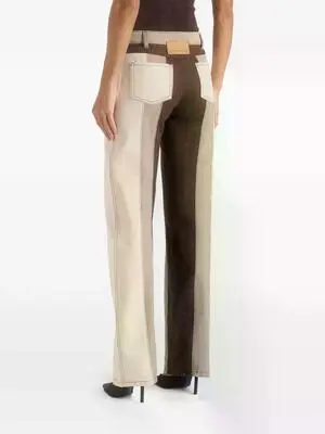 Manière De Voir Jacinda Colour-block Panelled Jeans - Brown