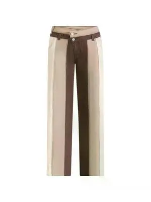 Manière De Voir Jacinda Colour-block Panelled Jeans - Brown