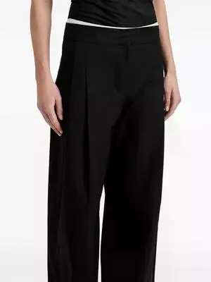 Proenza Schouler White Label Coralie Poplin Wide-leg Trousers