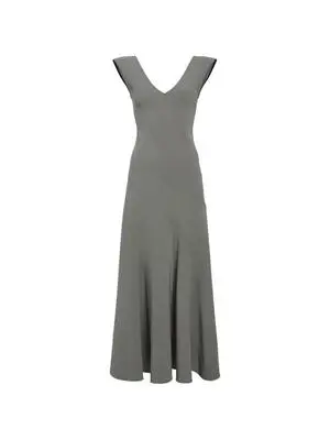 Proenza Schouler Romana Dress In Matte Double Crepe - Grey