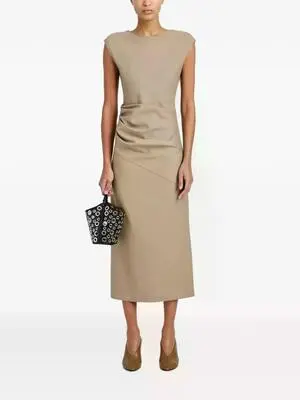 Proenza Schouler Katia Wool Gabardine Dress - Neutrals