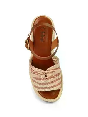 Chloé Isla Canvas Jacquard Wedge Espadrilles