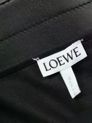 Loewe 2010s Leather-trim Wrap Mini Skirt