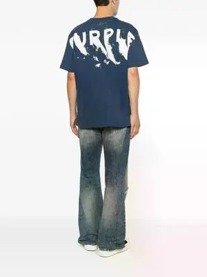 PURPLE BRAND Painted Wordmark Tee - Blue