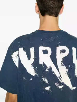 PURPLE BRAND Painted Wordmark Tee - Blue