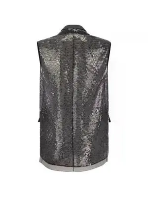 Brunello Cucinelli Sequin-embellished Silk Gilet