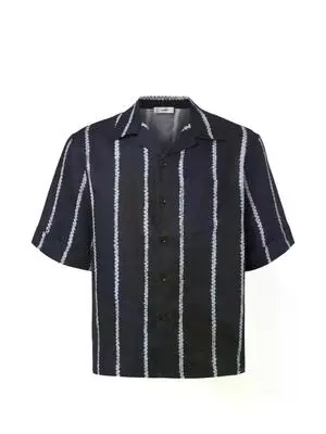 Commas Shibori-stripe Linen Shirt