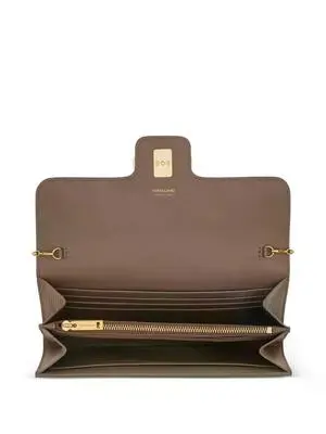 FERRAGAMO Gancini Wallet On Chain - Brown