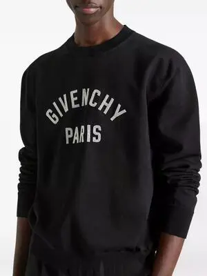 Givenchy Beaded Logo V-neck Sweater