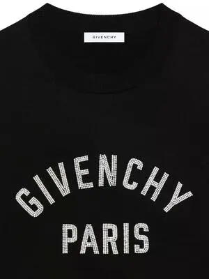 Givenchy Beaded Logo V-neck Sweater