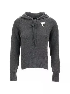 Simone Rocha Embellished Cashmere Hoodie