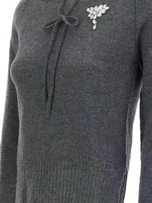 Simone Rocha Embellished Cashmere Hoodie