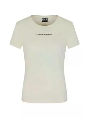 EA7 Jersey Crew Neck T-shirt With Logo Print
