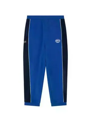 EA7 Logo-print Side-stripe Track Pants - Blue
