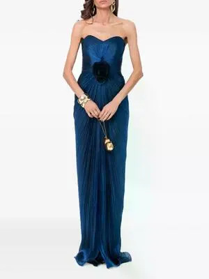 ANA RADU Strapless Sweetheart Maxi Dress - Blue