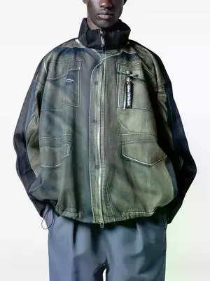 YOSHIOKUBO Graphic-print Zip-up Jacket