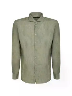 DELL'OGLIO Long-sleeve Button-up Shirt - Green