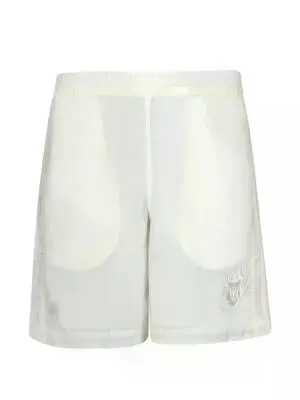 Y3 Logo-embroidered Elasticated Shorts - Neutrals