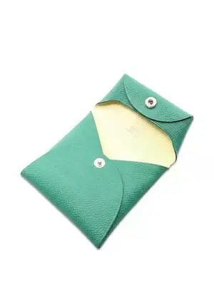 Hermès Bastia Verso Leather Coin Purse - Green