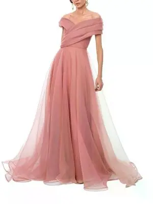 ANA RADU Off-shoulder Draped Maxi Dress