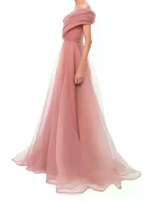ANA RADU Off-shoulder Draped Maxi Dress