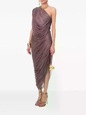 ANA RADU One-shoulder Draped Maxi Dress