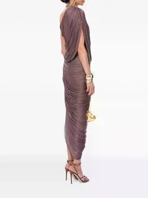 ANA RADU One-shoulder Draped Maxi Dress