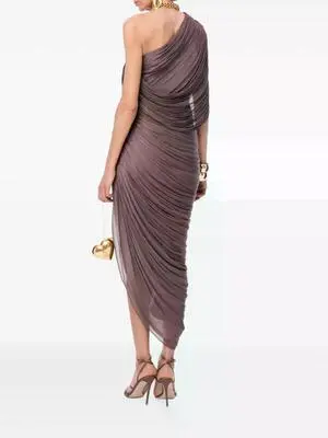 ANA RADU One-shoulder Draped Maxi Dress