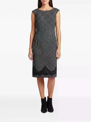 Off-White Lace-trim Sleeveless Dress - Black
