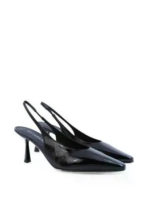 NOTABENE Emmely 70 Patent-leather Slingback Pumps - Black