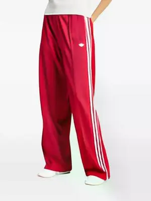 Adidas Adidas Firebird Loose-Fit Track Pants With Side Stripe Detail Red