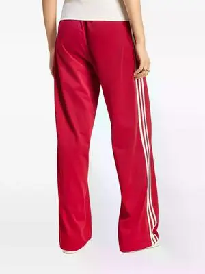 Adidas Firebird Loose-fit Track Pants With Side Stripe Detail - Red