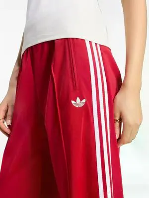 Adidas Firebird Loose-fit Track Pants With Side Stripe Detail - Red