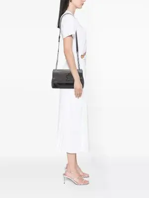 Saint Laurent Medium Grain De Poudre West Hollywood Crossbody Bag - Grey