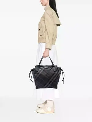Burberry 2000-2017 Smoke Check Nylon Buckleigh Tote Bag