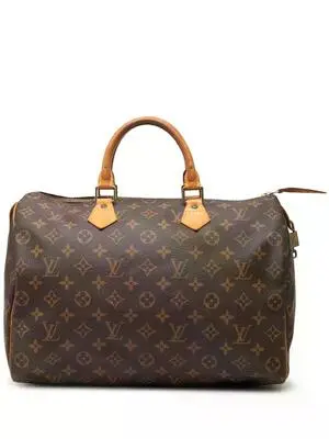 LOUIS VUITTON 1997 Monogram Speedy 35 Boston Bag - Brown