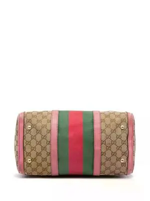 Gucci 2016-2026 Medium Gg Canvas Web Joy Boston Bag Satchel