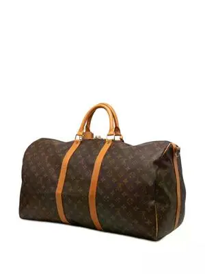 LOUIS VUITTON Keepall Bandouliere 55 Travel Bag - Brown