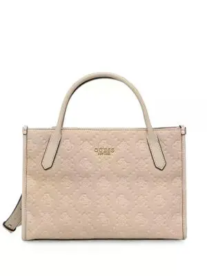 Guess Logo-embossed Tote Bag - Neutrals