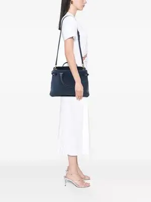 Burberry 2000-2017 Medium Leather And House Check Banner Satchel