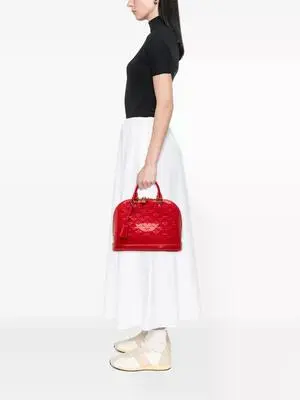 LOUIS VUITTON 2015 Monogram Vernis Alma Pm Handbag - Red