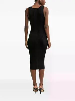 FRACOMINA Ribbed-knit Sweetheart Neck Sleeveless Midi Dress