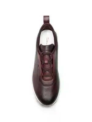 Santoni Perforated Leather Sneakers