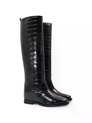 NOTABENE Isadora Crocodile-effect Leather Boots