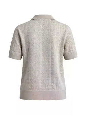 Dkny Jacquard Logo V-neck Polo T-shirt